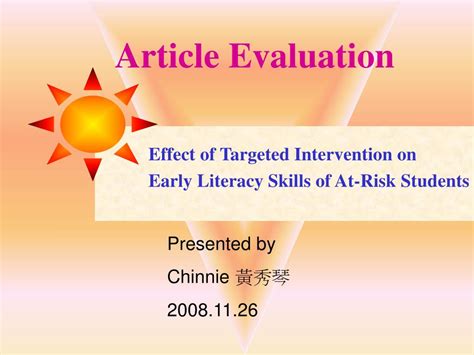 Ppt Article Evaluation Powerpoint Presentation Free Download Id