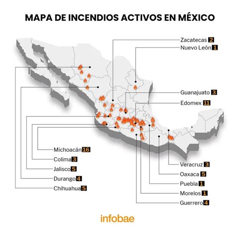 Éste Es El Mapa De Los Incendios Forestales Activos En México Infobae