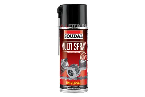Очиститель ржавчины резьбы и смазка для резьбы Soudal Multi Spray ...