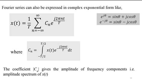 Solved Complex Exponential Form Of Fourier Series Eje Sino