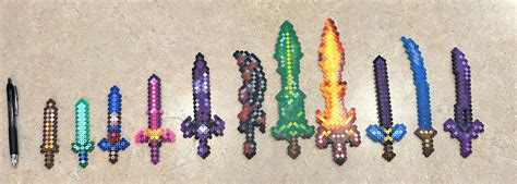 I Made All The Zenith Swords Out Of Pearler Beads Plus The Terragrim