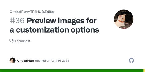 Preview Images For A Customization Options Issue 36 CriticalFlaw TF2HUD Editor GitHub