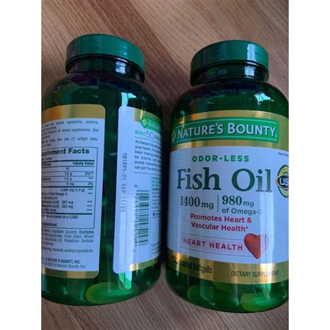 Natures Bounty Fish Oil 1400mg 130 Softgels Exp 1125 Lazada Ph