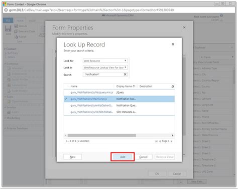 Add Notification To Entity Form Mscrm Guru
