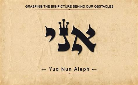 37 Ani Aleph Nun Yod Grasping The Big Picture Behind Our Obstacles Scan From Right To Left