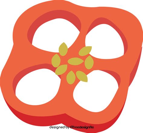 Slice Of Bell Pepper Clipart Free Download