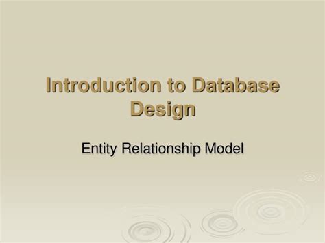 Ppt Introduction To Database Design Powerpoint Presentation Free