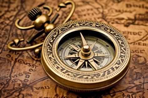 Premium Ai Image Antique Compas Professional Photography Ai Generated