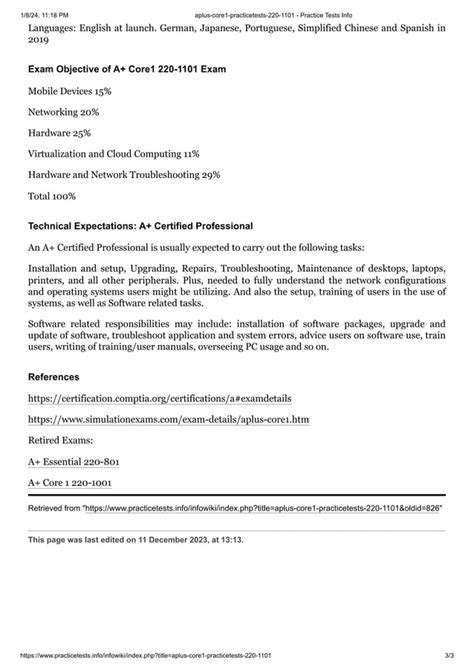 Aplus Core1 Practicetests 220 1101 Practice Tests Pdf