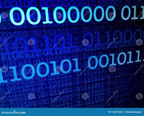 Binary Data Stream Concept Numbers Big Data Information Stock Photo