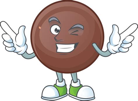 A Picture Of Rich Chocolate Ball Cartoon Character 19982542 Vector Art