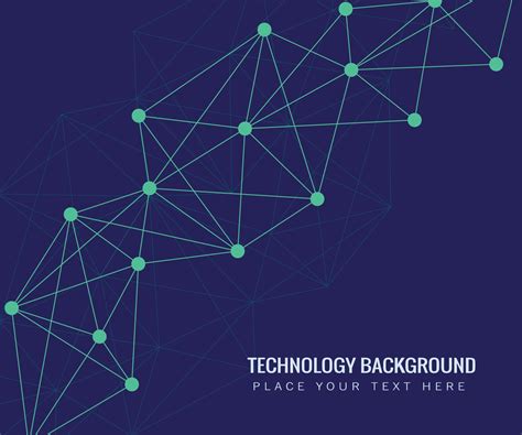 Block Chain Global Network Technology Concept Network Nodes Plexus Dark Blue Background