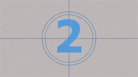 5 Seconds Vintage Film Countdown On Faded Grey Background Counting