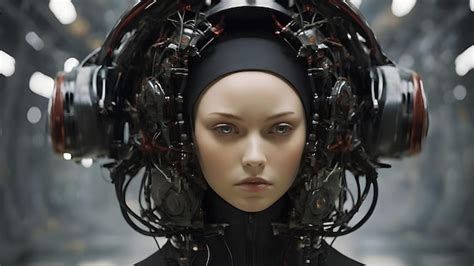 Premium Photo Beautiful Futuristic Humanoid Robot Ai Machine Learning