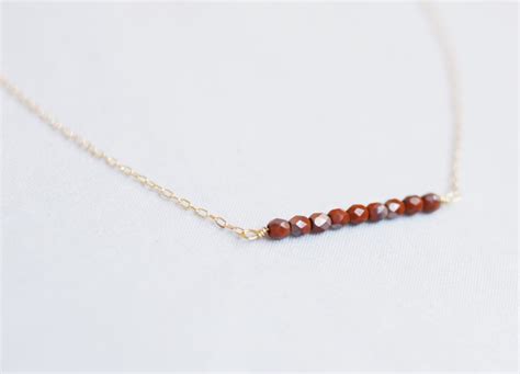 Prelude Metallic Auburn Microbeads On Gold Plated Chain 1800 Via