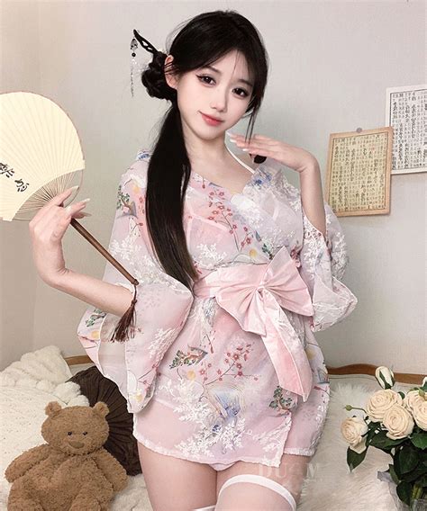 앤브리사 [무배 오늘출발] 청순 섹시 시스루 기모노 코스튬 슬립 이벤트 원피스 잠옷