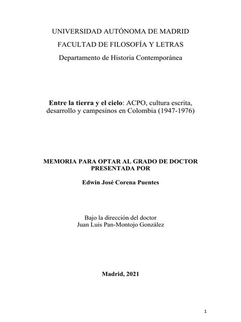 Corena Puentes Edwin Pdf Colombia Verdad