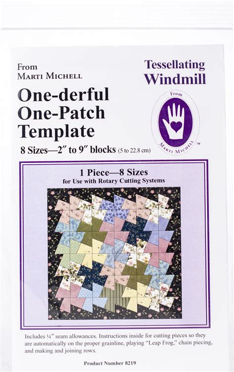 Marti Michell One Derful One Patch Template Tessellating Windmill Michaels