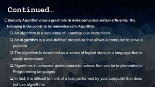 Measuring Algorithm Performance PPT