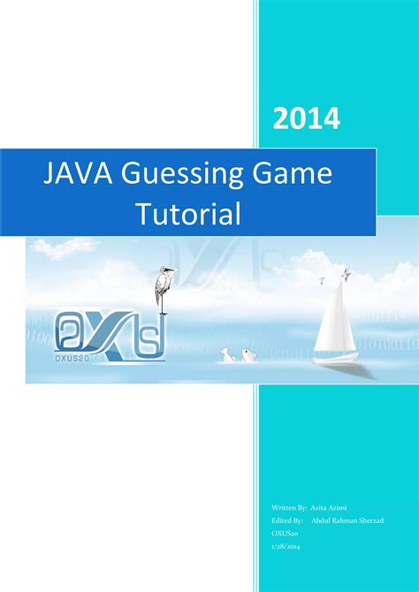 java guessing game number tutorial pdf