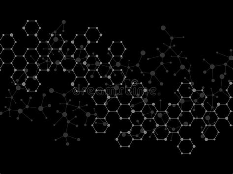 Hexagonal Molecules Background Molecular Structure Of Dna Stock Vector