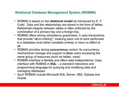 Oracle Database Overview Ppt