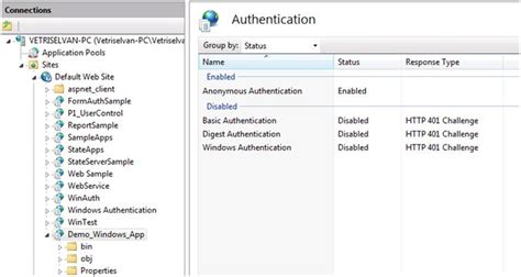 Windows Authentication In ASP NET