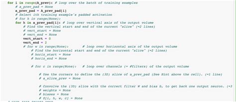 course 4 week 1 conv forward looping over vertical and horizontal