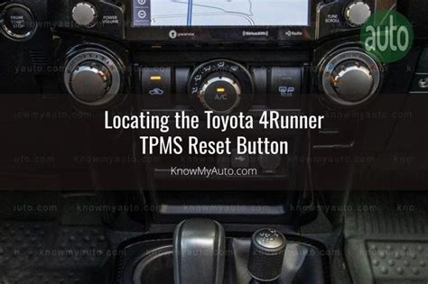 How To Reset Toyota 4runner Tpms Know My Auto