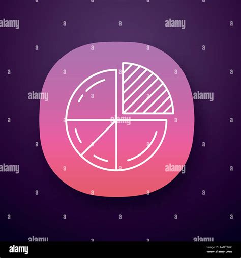 Pie Chart App Icon Circle Divided Into Parts Diagram Circular Statistical Graphic Statistics