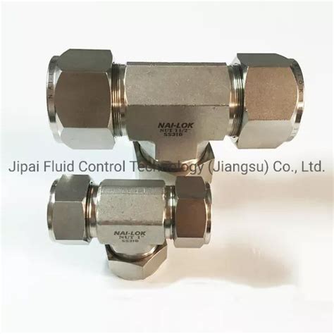 Nai Lok Instrument Double Ferrule Compression Connectors Stainless Steel Tube