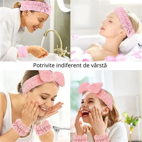 Set Cadou Pentru Ea Bentita Cosmetica Fleece Cu Fundita Mindblower