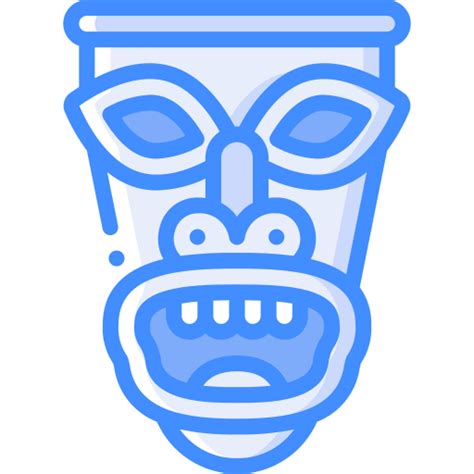 Tiki Mask Basic Miscellany Blue Icon