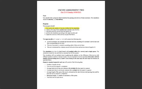 Csci203 Assignment Two Due 2355 Sunday 19092021