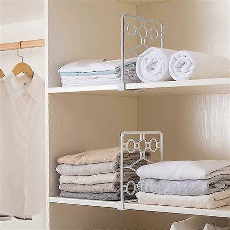 4 Pieces Closet Shelf Dividers Plastic Shelf Divider Separator