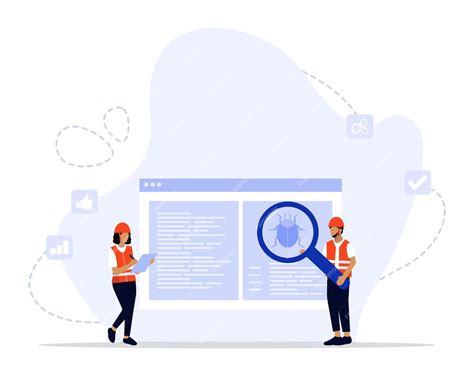 Premium Vector Qa Engineers Concept Illustration