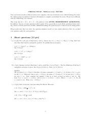 CSE6140 Midterm Sol Pdf CSE6140 CX4140 Midterm Exam Fall 2021 You