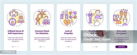 Codependent Relationship With Colorful Line Icons Concept Stock Illustration Download Image