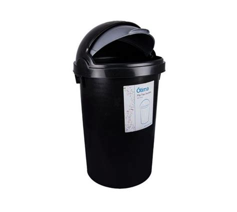 Sastro Dustbin Flip Top Dustbin Plastic Black 25l Makro