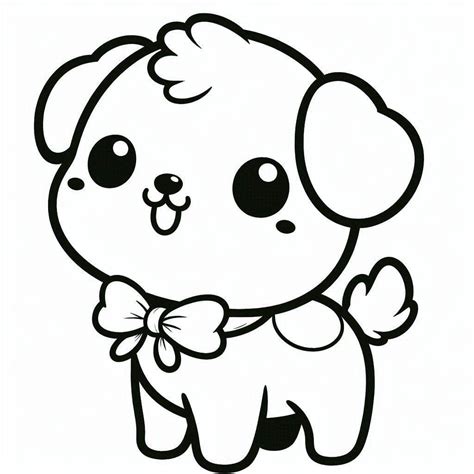 Desenhos De Cachorro Kawaii Para Colorir E Imprimir Colorironlinecom