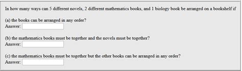 solved in how many ways can 5 different novels 2 different