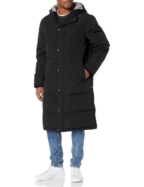 Levis Arctic Cloth Extra Long Parka In Black For Men Lyst