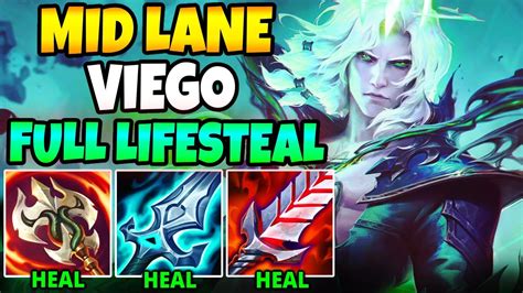 FULL LIFESTEAL VIEGO MID LANE INSANE HEALING League Of Legends