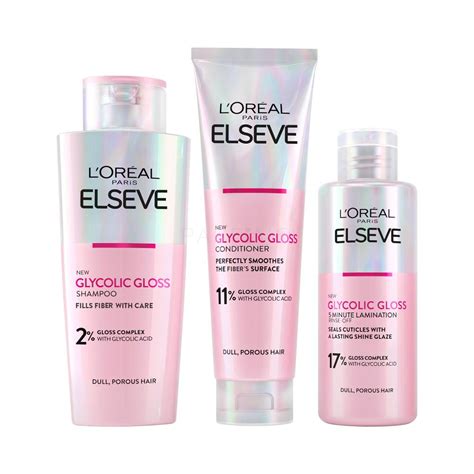 Set Haarmaske Loréal Paris Elseve Glycolic Gloss 5 Minute Lamination