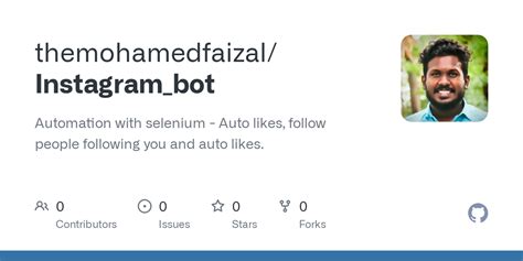 github themohamedfaizal instagram bot automation with selenium