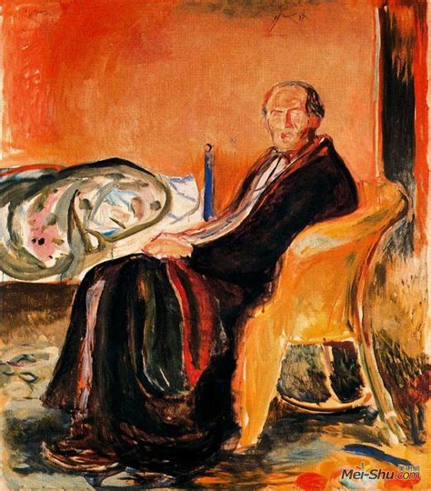 西班牙流感后的自画像爱德华蒙克 Edvard Munch 高清作品欣赏 爱德华蒙克作品 爱德华蒙克专题网站 艺术大师 美术网 Mei
