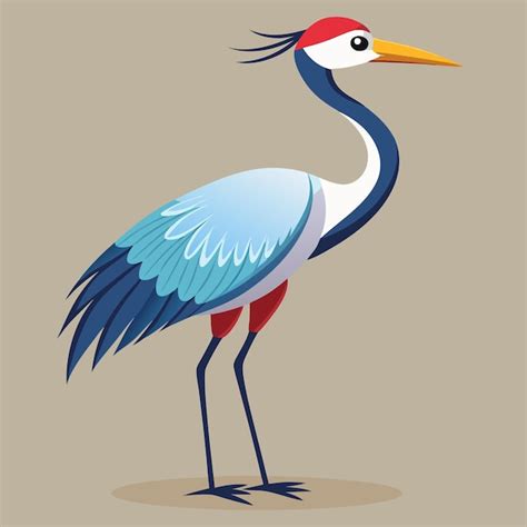 Crane Bird Clip Art Vector Illustration Design Premium Ai Generated