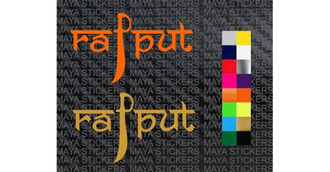 Rajput Sword Design Decal Stickers In Custom Colors And Sizes