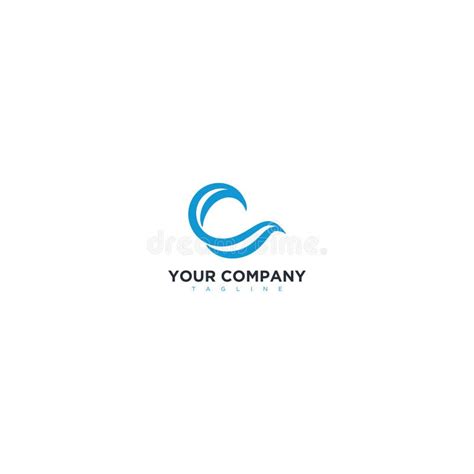 Logotipo De La Letra Abstracta De Onda C Ilustración Del Vector