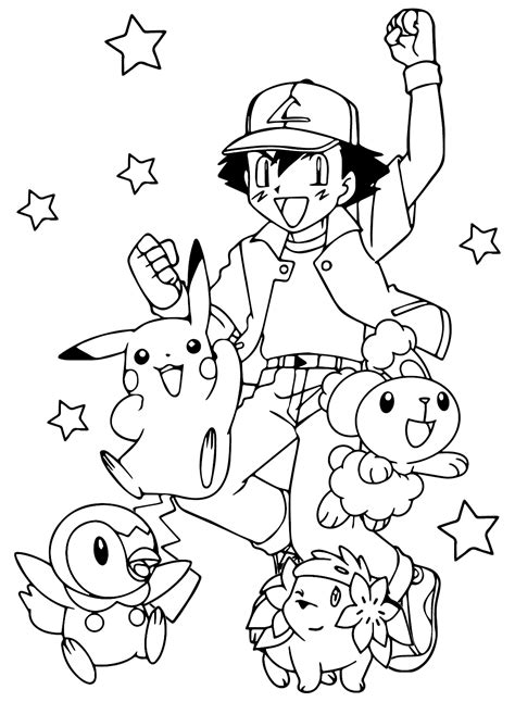 Über Malvorlagen von Ash Ketchum Kostenlose druckbare PDF